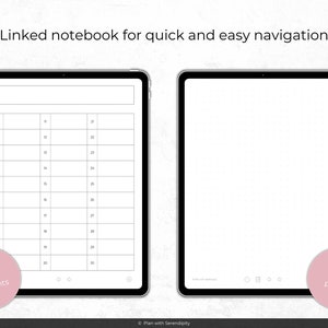 10mm Dot Grid Notebook for Digital Planning, Fully Hyperlinked Contents ...