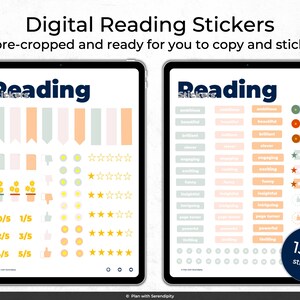 Digital Reading Stickers, Digital Stickers, Goodnotes Stickers, Digital ...