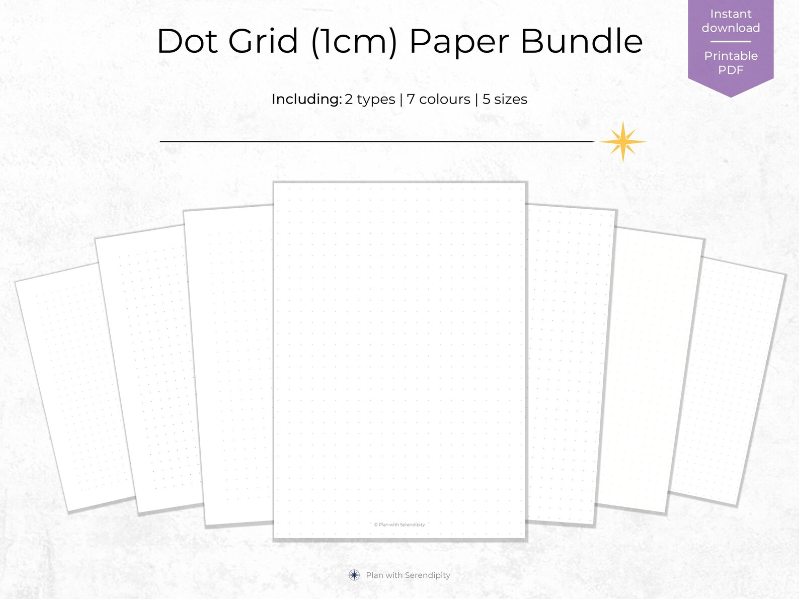 Multi Coloured Printable Dot Grid Paper, Large Dot Grid Paper, for ...