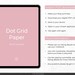 10mm Dot Grid Notebook for Digital Planning, Fully Hyperlinked Contents ...