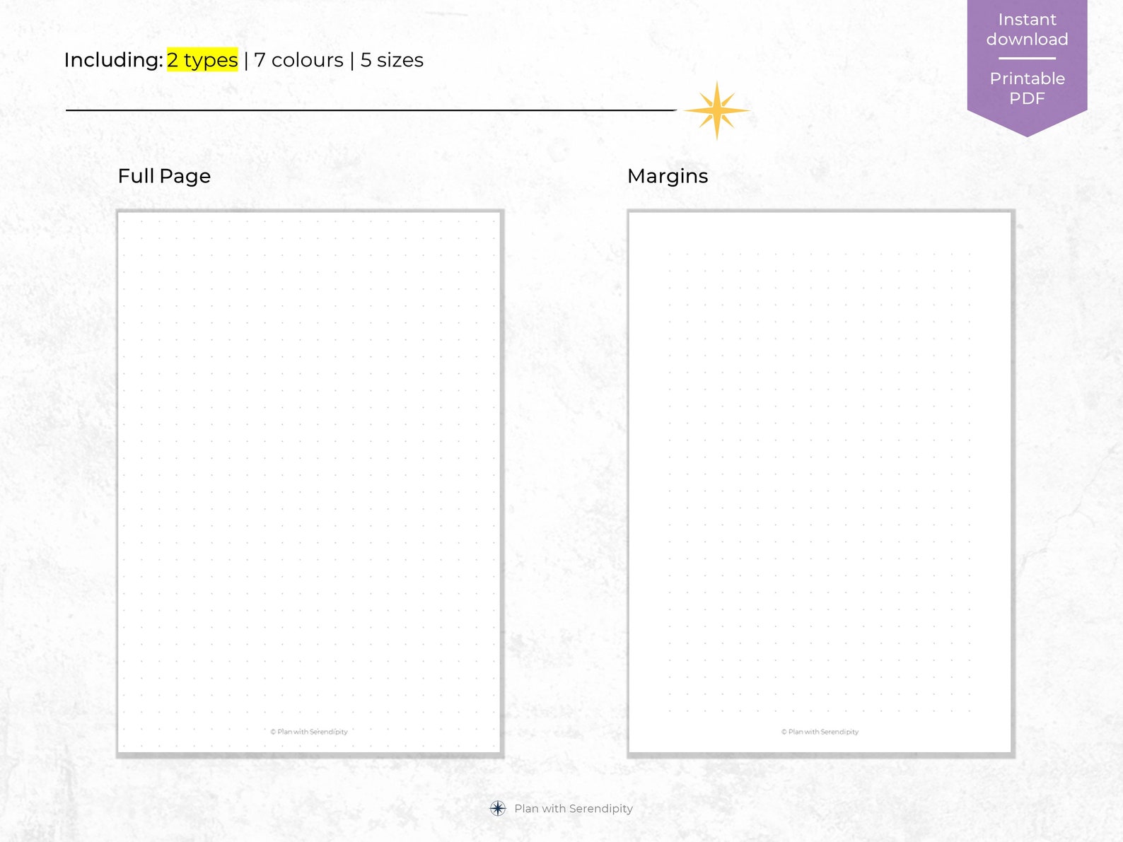 Multi Coloured Printable Dot Grid Paper, Large Dot Grid Paper, for ...