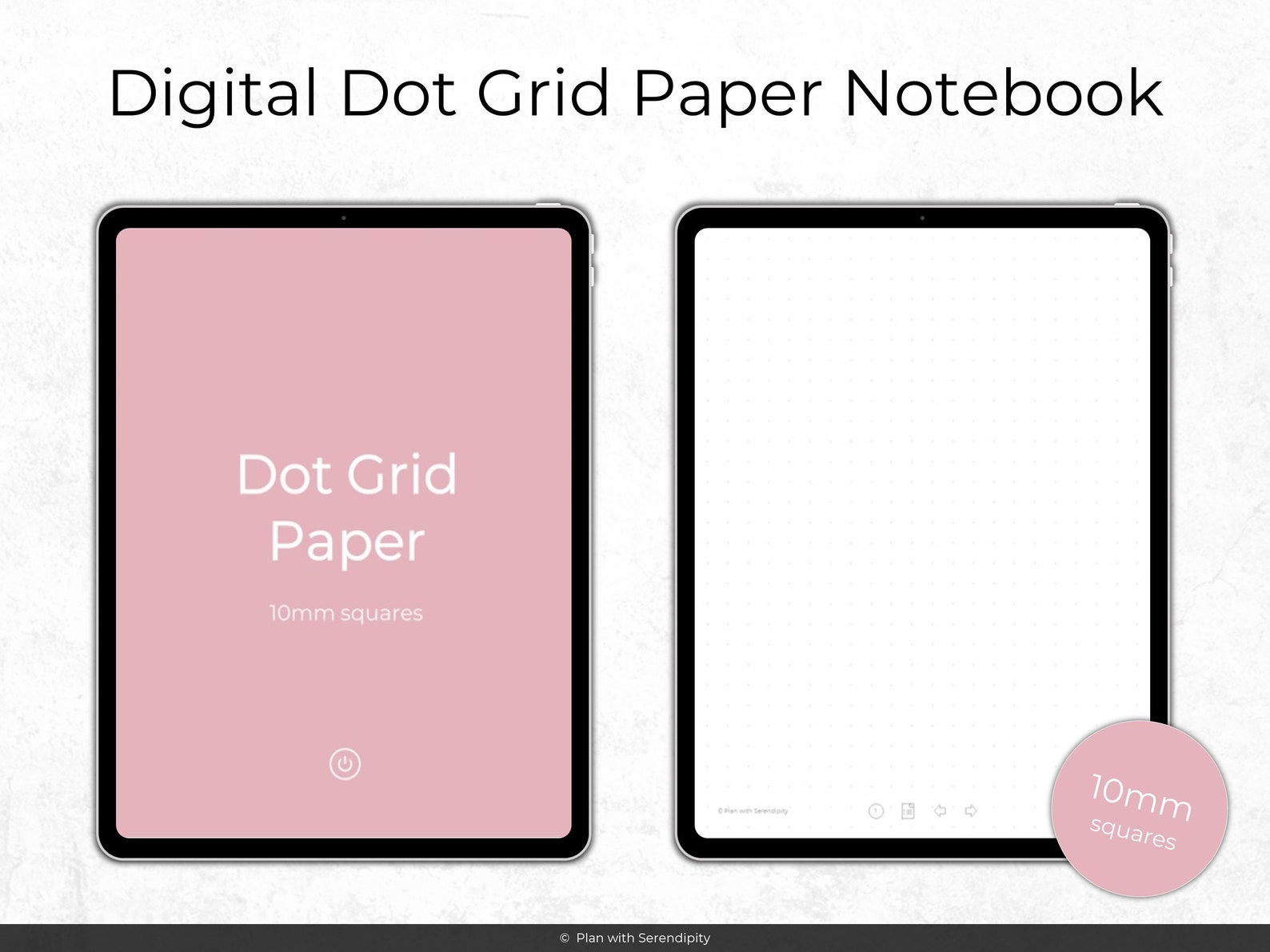 10mm Dot Grid Notebook for Digital Planning, Fully Hyperlinked Contents ...