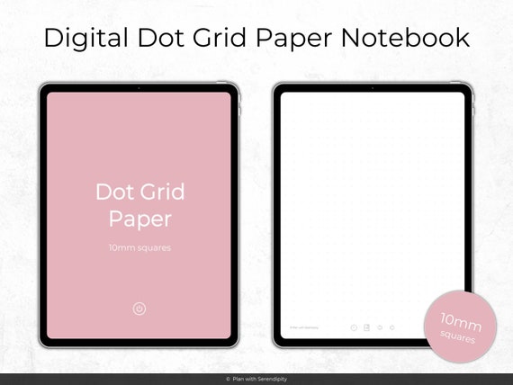 10mm Dot Grid Notebook for Digital Planning Fully Hyperlinked - Etsy