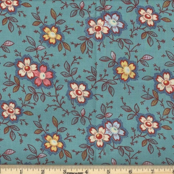 Teal Cotton Fabric - Etsy