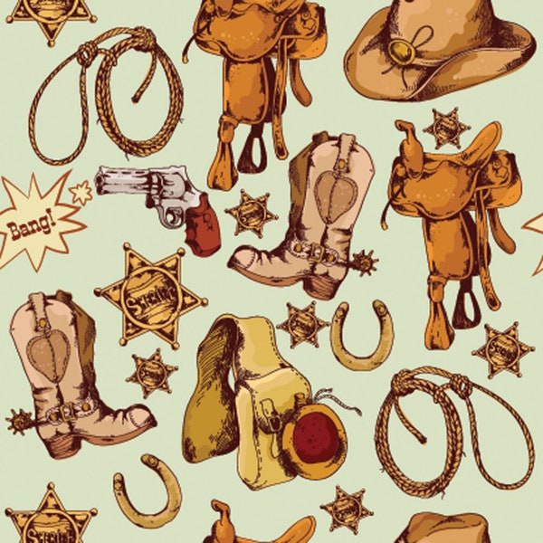 Cowboy Fabric - Etsy
