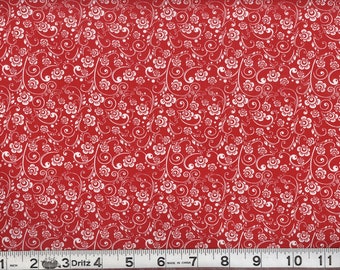 Red Print Fabric | Etsy
