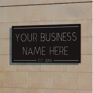 Custom Metal Sign, Metal Logo, Steel Sign, Metal Wall Decor, Large Sign ...