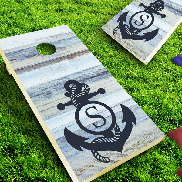 Monogram Cornhole - Etsy