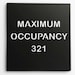 Maximum Occupancy Sign, Max Occupancy Sign, Sign for Maximum Occupancy ...