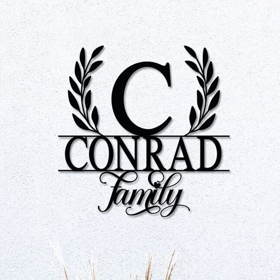 Custom Metal Family Name Sign Metal Monogram Sign - Etsy