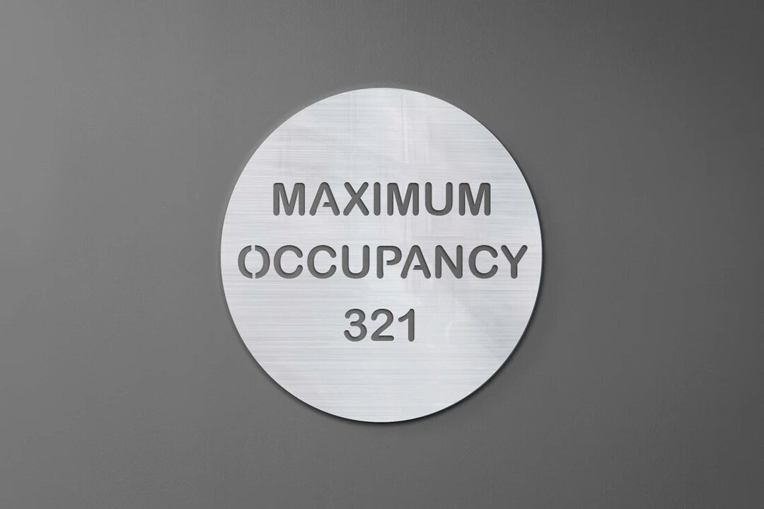 Maximum Occupancy Sign, Max Occupancy Sign, Sign for Maximum Occupancy ...