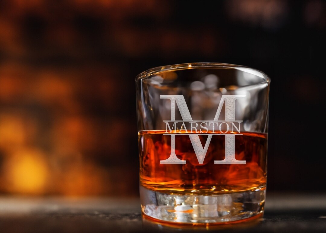 Custom Whiskey Glasses Personalized Family Monogram Whiskey - Etsy