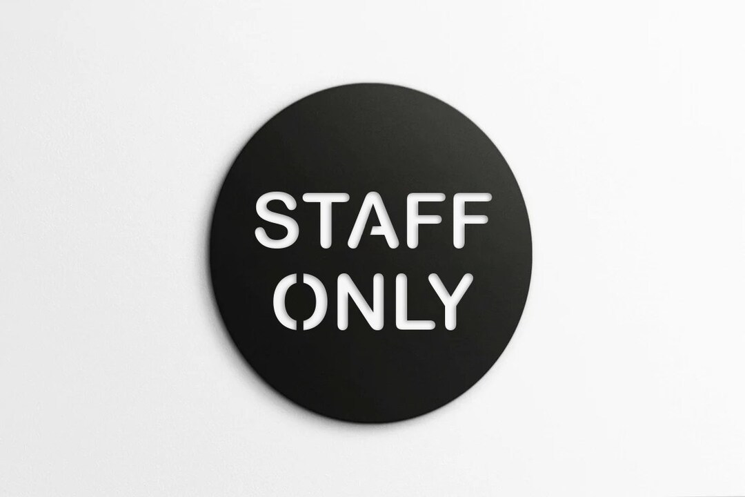 Staff Only Sign, Staff Sign, Sign for Staff Only - Etsy