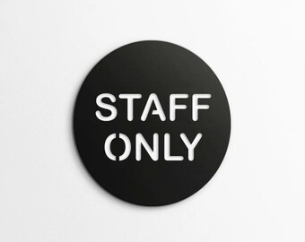 Printable Staff Only Signs, US Letter and A4 Sizes, Instant Download ...