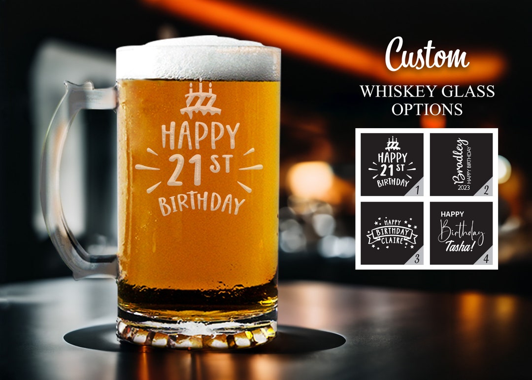 Custom Birthday Beer Mugs, Personalized Birthday Beer Mugs, Birthday ...
