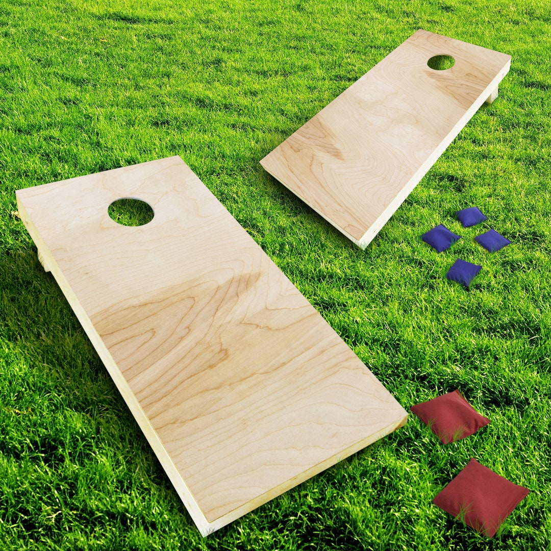 Unfinished Cornhole Boards, Unfinished Cornhole Set With Bags, Non ...