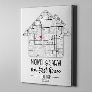 Personalized Housewarming Gift, Canvas, Our First Home, Gift From ...