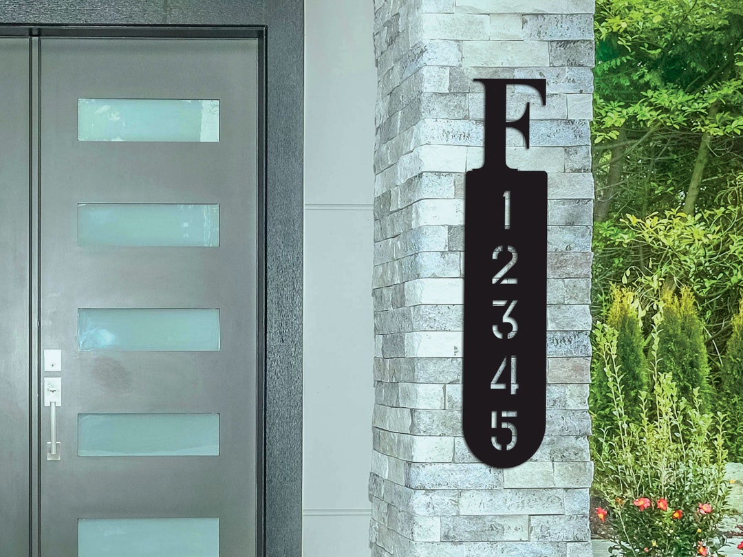 Personalized Monogram Metal House Number Sign, Personalized Address ...