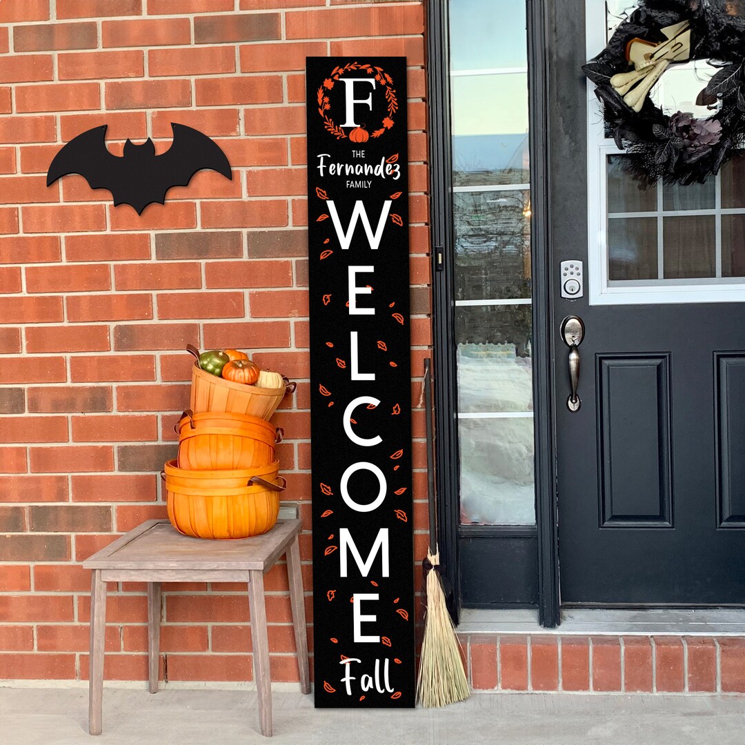 Fall Welcome Sign, Autumn Welcome Sign, Welcome Sign Front Door ...