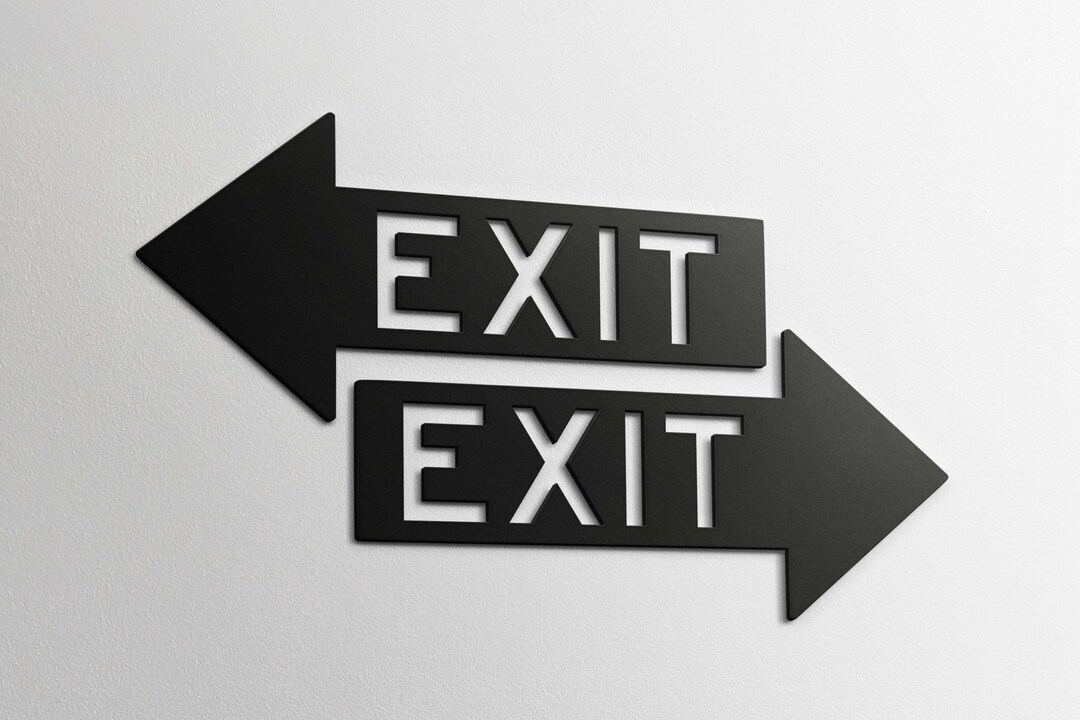 Exit Signs, Exit Sign, Exit Door Sign, Sign for Exit, Exit Arrow - Etsy