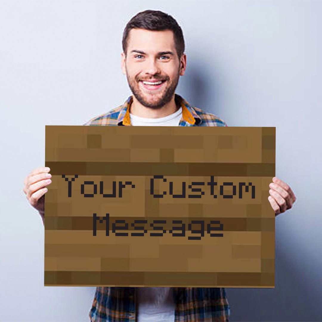 Minecraft Inspired Gift Minecraft Sign Minecraft Birthday Gift ...