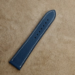 Navy Blue Epsom Leather Strap for Blancpain X Swatch the Fifty Fathoms ...