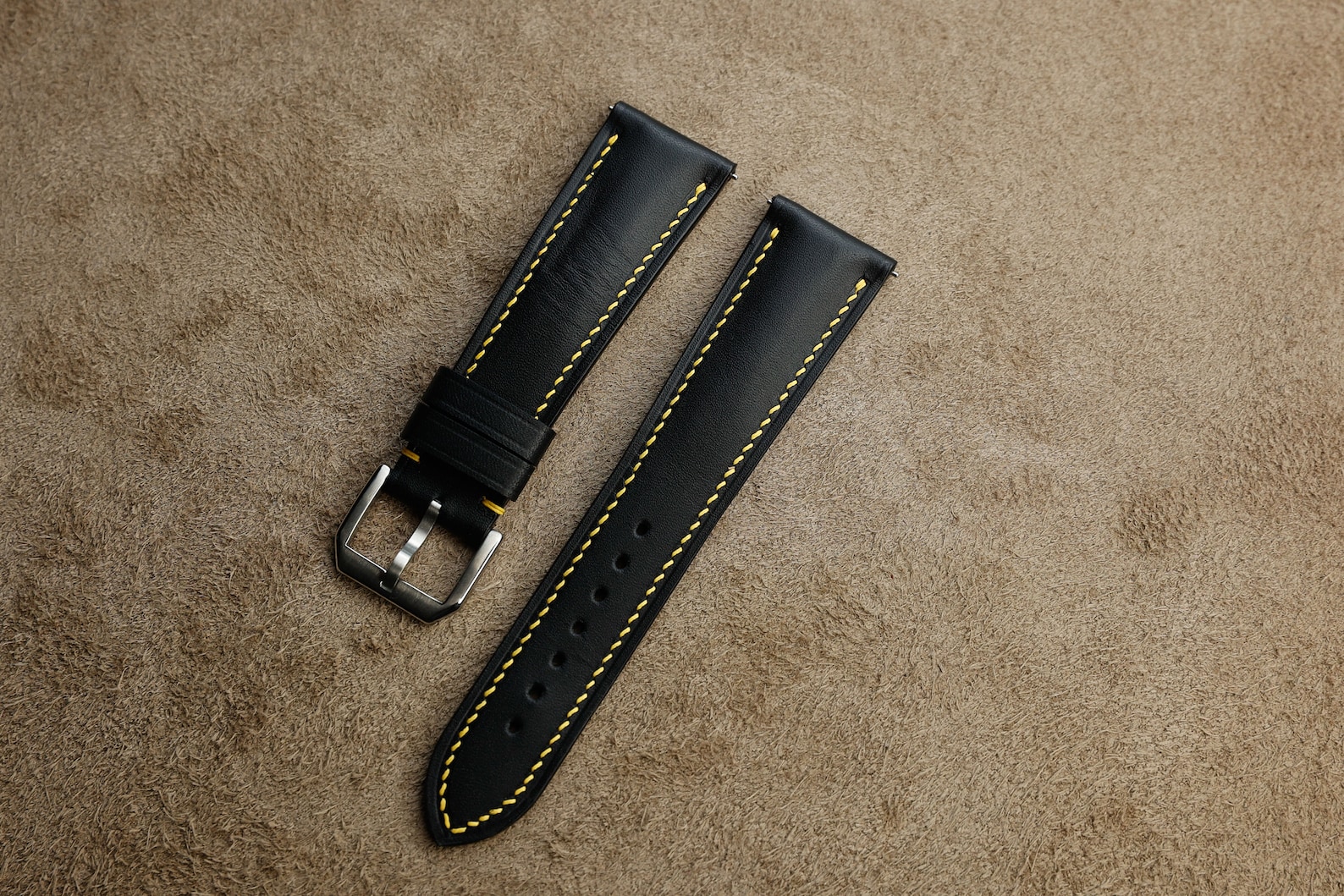 Black Novonappa Calf Leather Strap for Blancpain X Swatch the Fifty ...