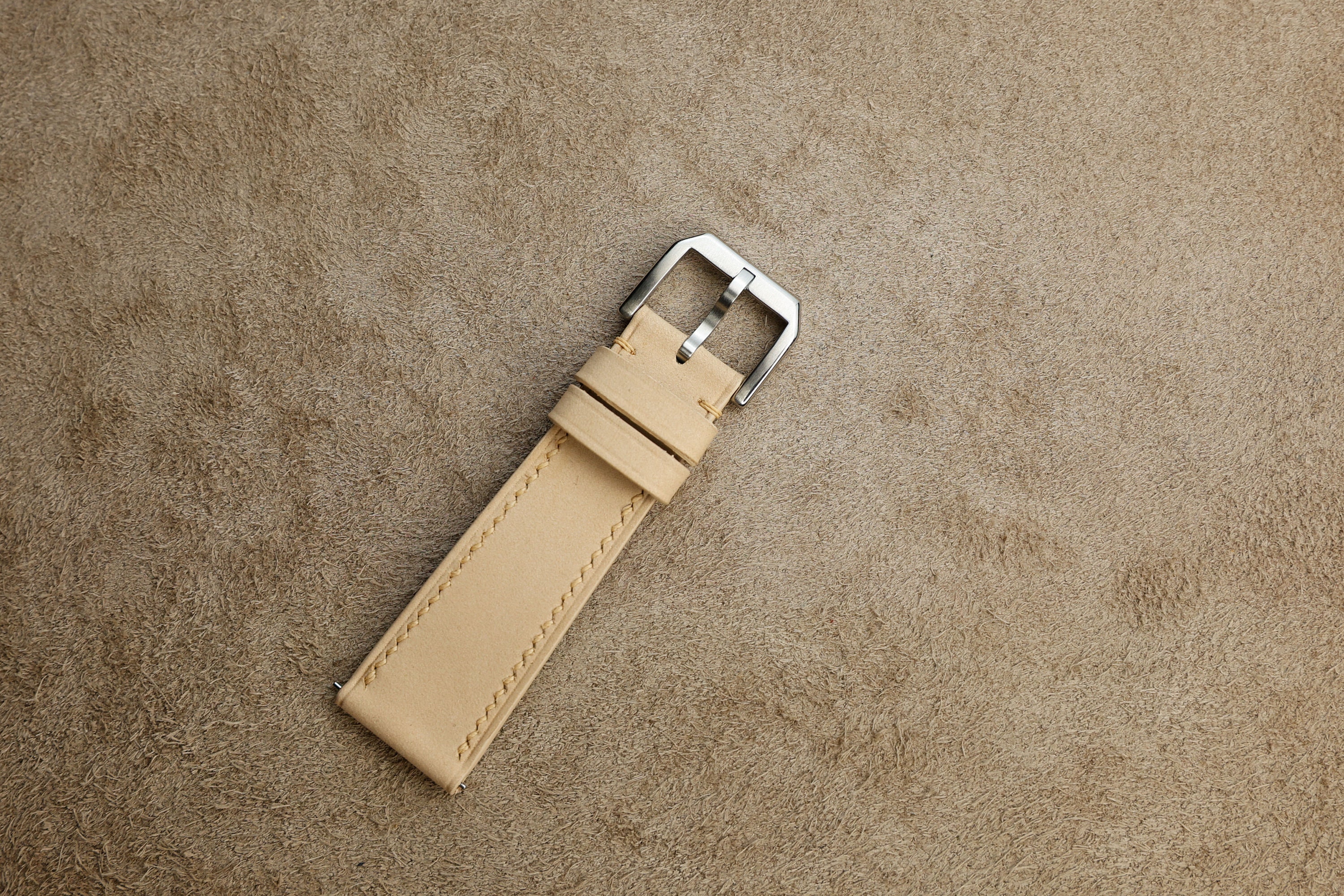 Apricot Beige Suede Nubuck Leather Strap for Blancpain X Swatch the ...