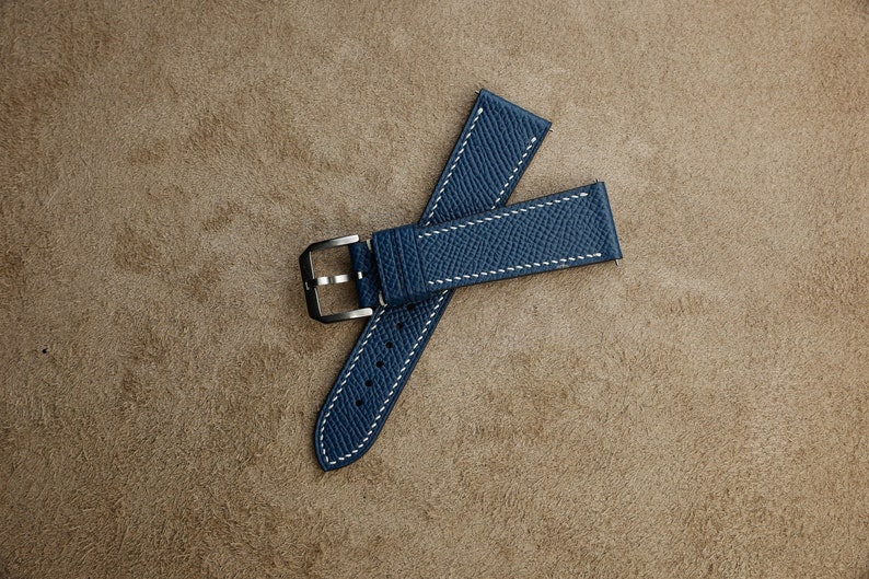 Navy Blue Epsom Leather Strap for Blancpain X Swatch the Fifty Fathoms ...