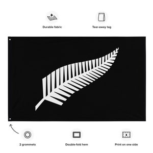 Silver Fern New Zealand Aotearoa Sport Flag 3x5 - Etsy
