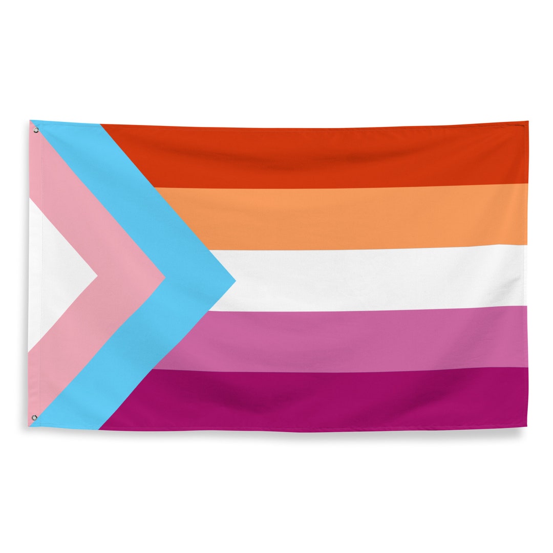Transgender Lesbian Transbian Flag 3x5 | Trans-inclusive Lesbian Banner ...