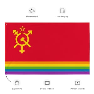 Gay LGBT+ Communist Socialist USSR Pride Flag 3x5 - Etsy