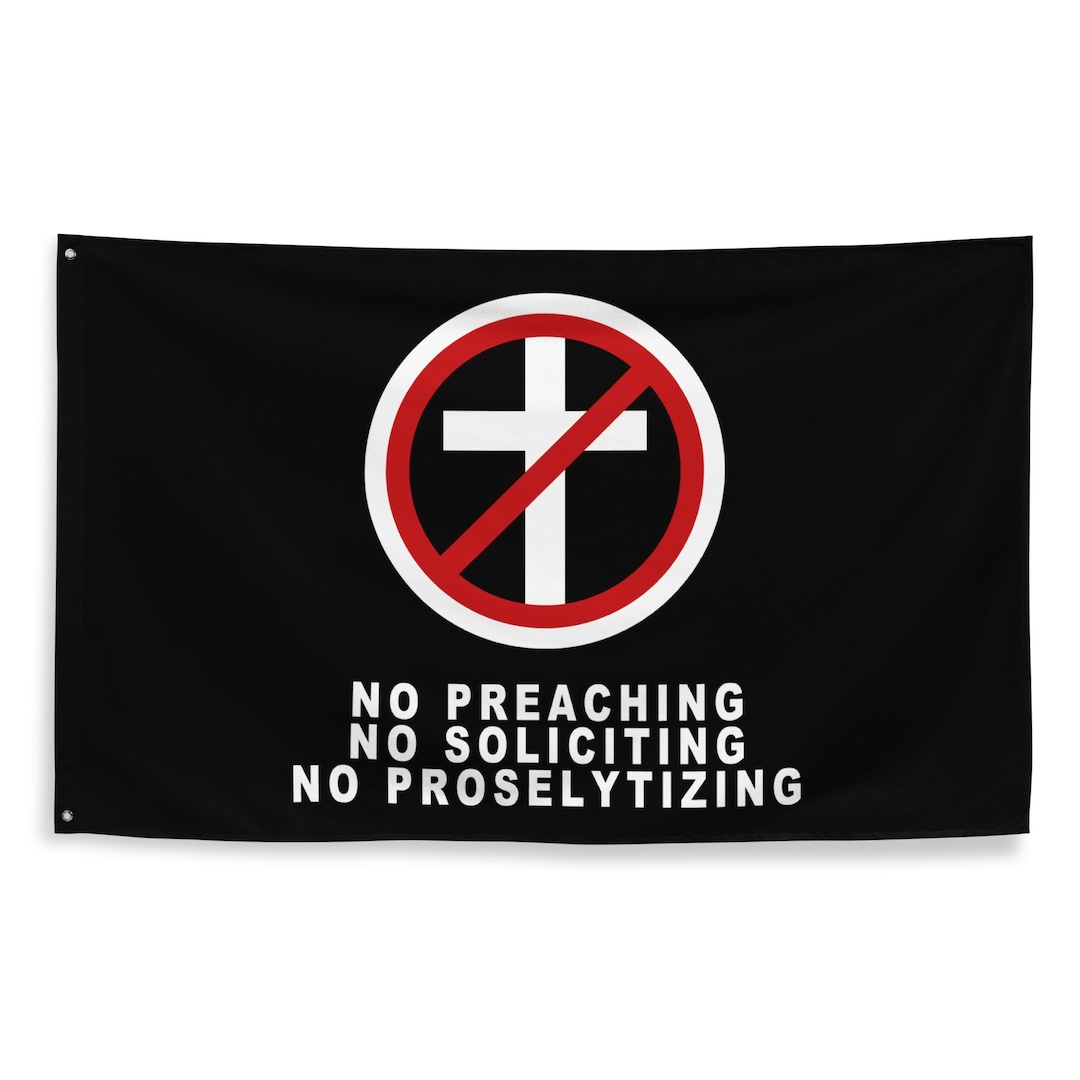 Atheist Agnostic No Proselytising Preaching Soliciting Flag 3x5 - Etsy