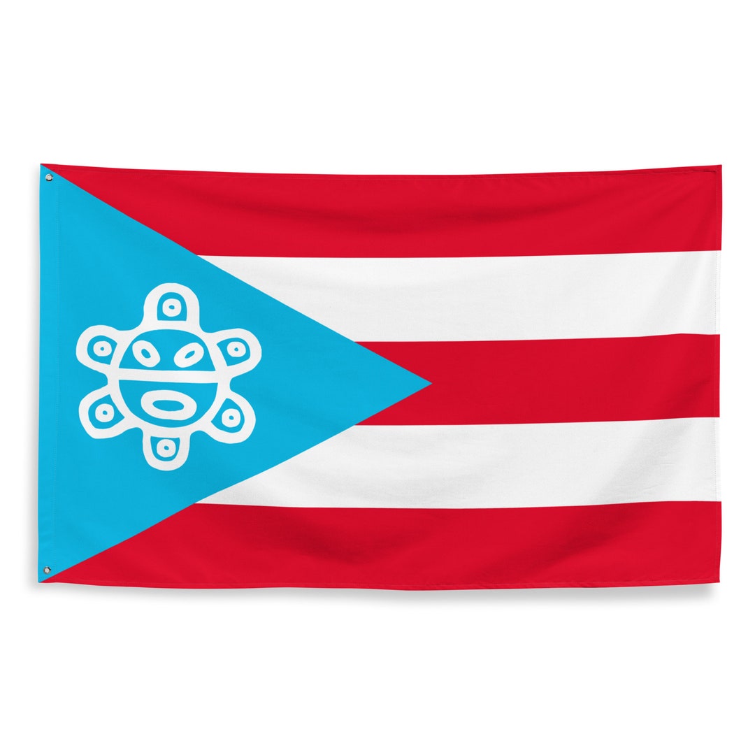 Puerto Rico Taíno Sun God Sol De Jayuya Revolutionary Lares Flag 3x5 - Etsy