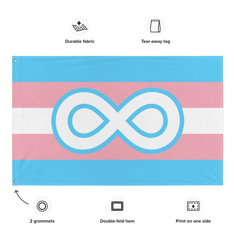 Autistic Transgender Trans Pride Flag 3x5 - Etsy