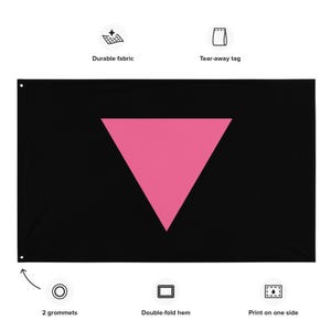 Pink Triangle LGBT Pride Flag 3x5 - Etsy