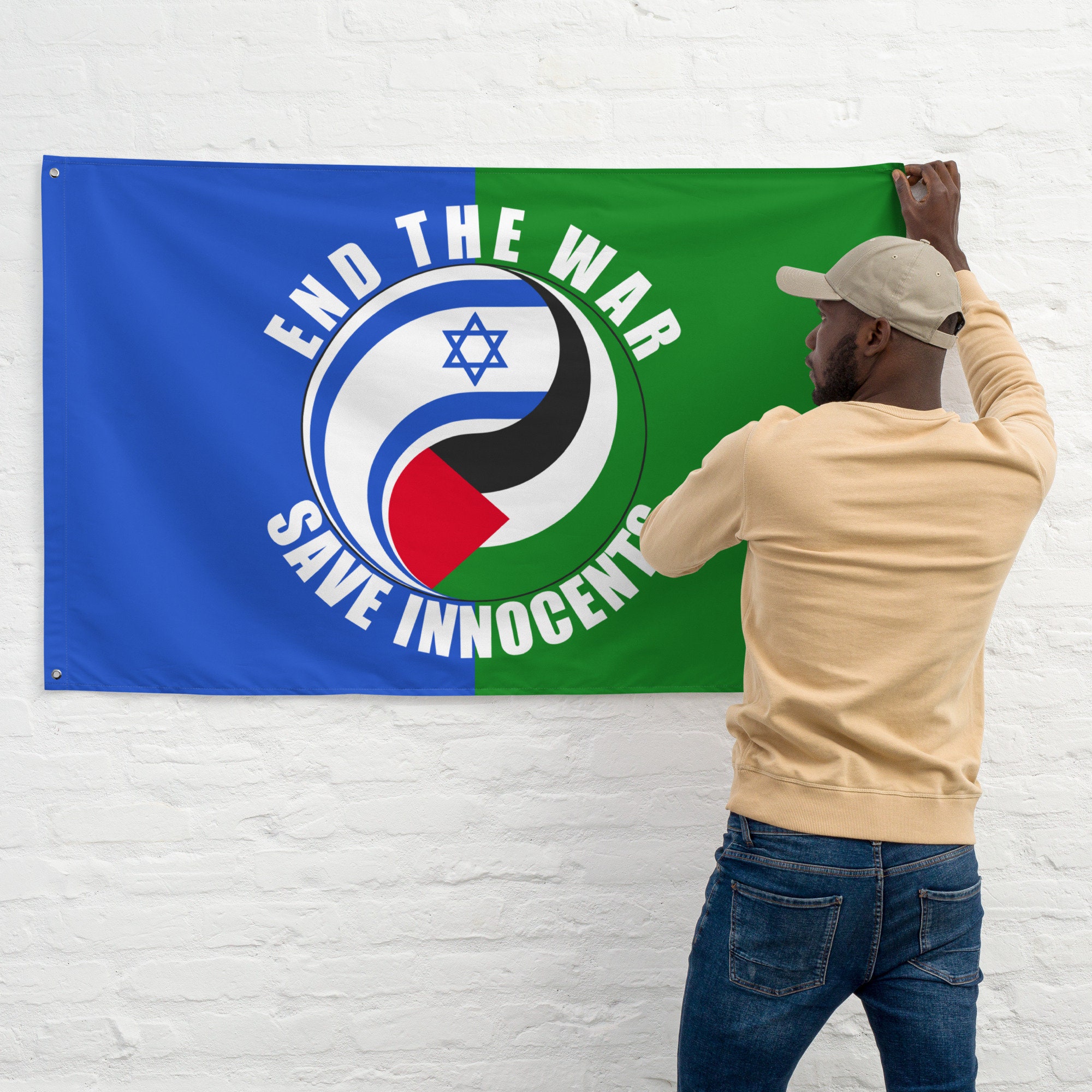 Israel Palestine End the War Save Innocents Flag 3x5 - Etsy