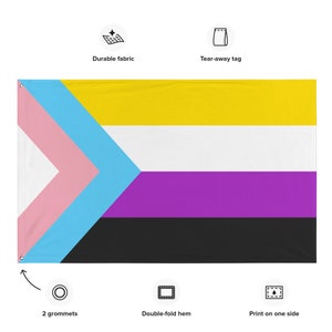 Trans Non-binary Enby Pride Flag 3x5 | Transgender Trans-inclusive Non ...