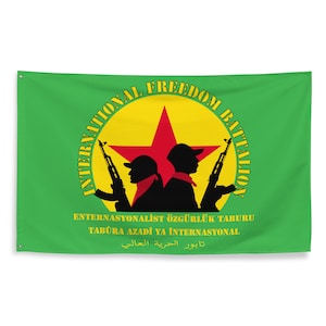 International Freedom Battalion Flag 3x5 | Green Anarchist Socialist ...