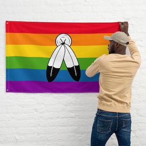 Two Spirit Pride Flag 3x5 | Native Indigenous LGBT Gay Trans Banner - Etsy