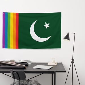 Pakistan Pride Flag 3x5 | LGBT Pride Month Rainbow Gay Pakistani Banner ...