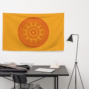 Dharmachakra Buddhist Flag 3x5 - Etsy