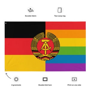 LGBT DDR East Germany Pride Flag 3x5 - Etsy