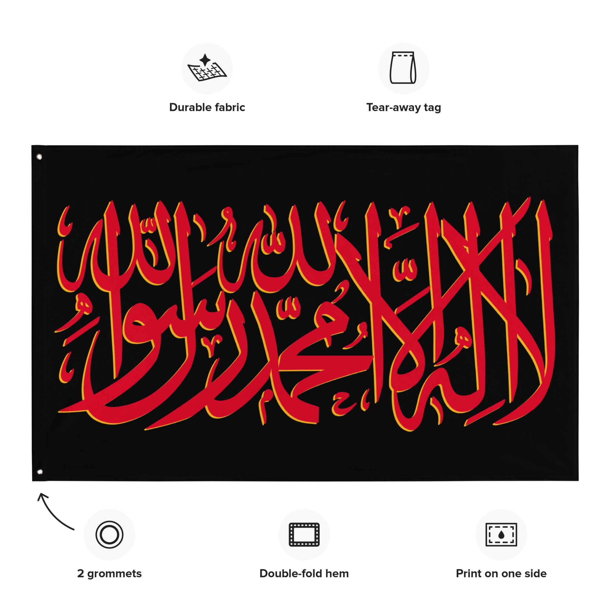 Muslim Shahada Prayer and Mourning Flag 3x5 - Etsy