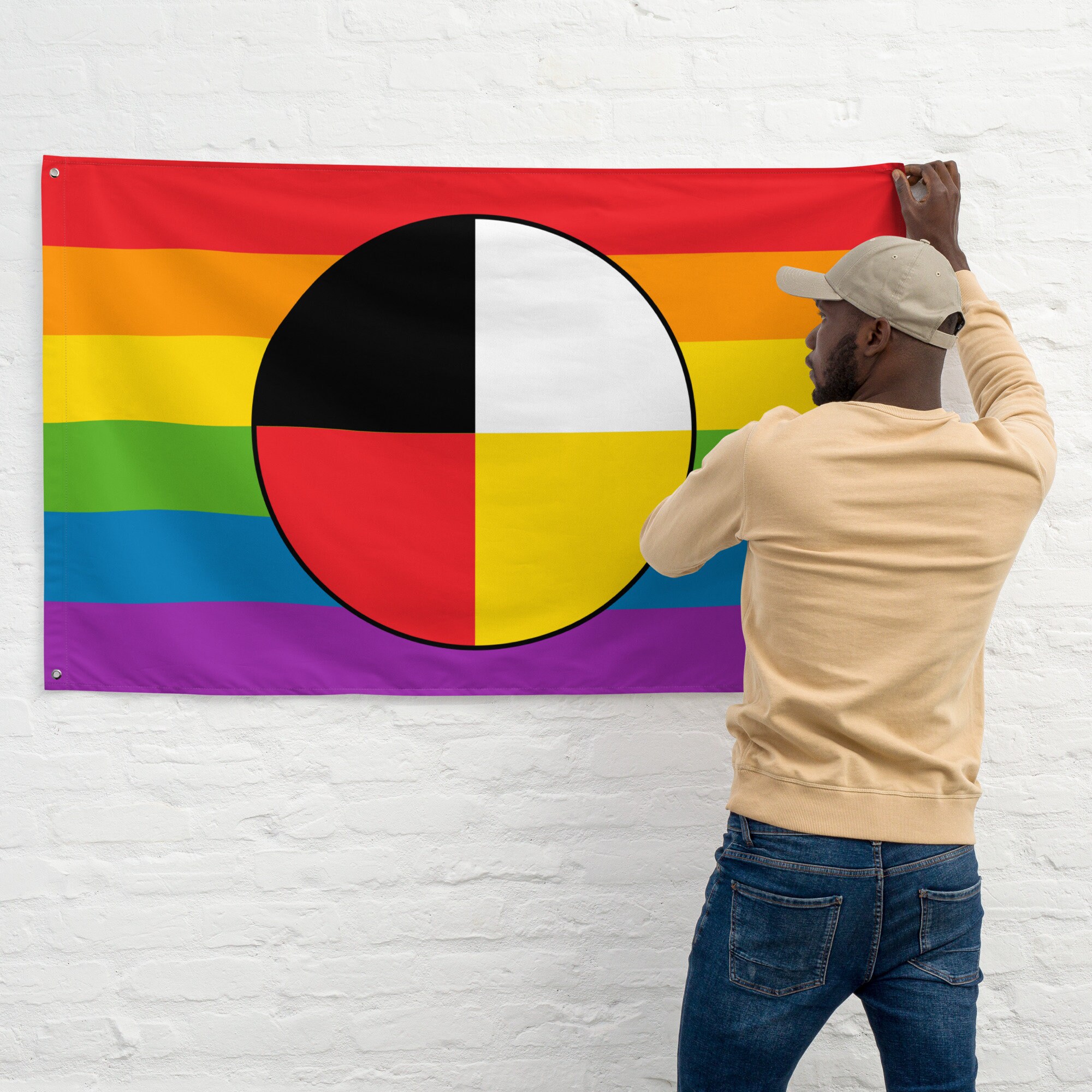 Two Sprit Medicine Wheel Native American Four Directions Pride - Etsy