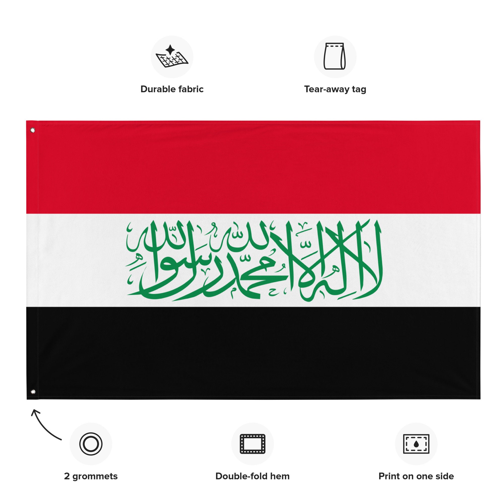 Muslim Shahada Holy Arab Liberation Pan-arab Prayer Flag 3x5 - Etsy