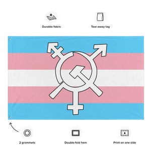 Transgender Trans Communist Socialist Flag 3x5 - Etsy