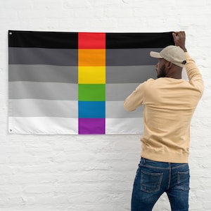 Heteroflexible Pride Flag 3x5 | Straight Bisexual Gay Banner Rainbow - Etsy