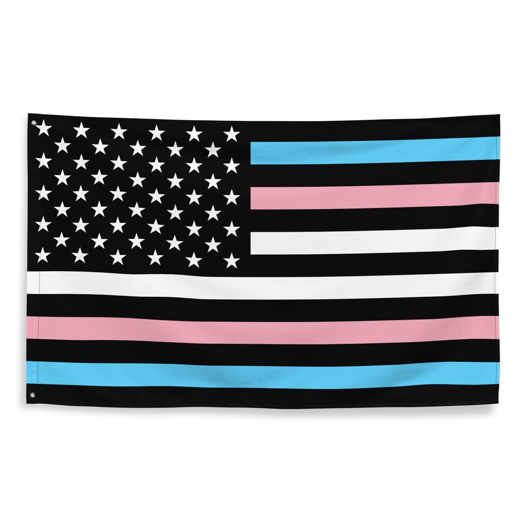 Trans USA American Flag 3x5 | Trans Lives Matter Pride Flag - Etsy