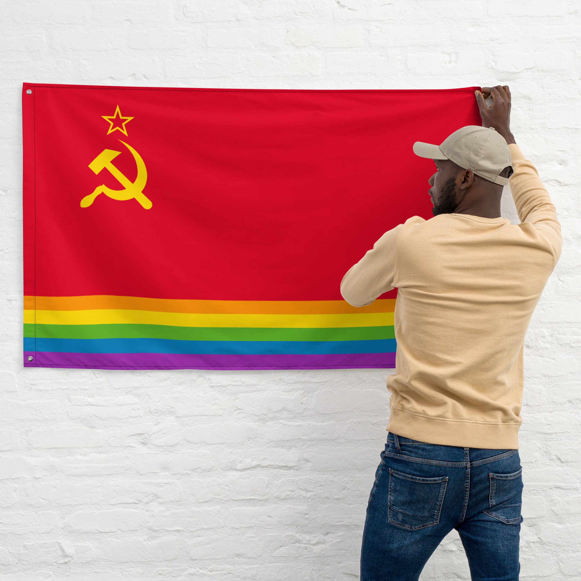 Gay LGBT Communist Socialist USSR Pride Flag 3x5 - Etsy